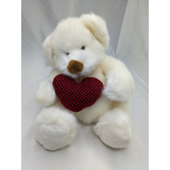 Russ | Toys | Russ Bear Hugs White Plush Red Heart 9 Inch Stuffed ...